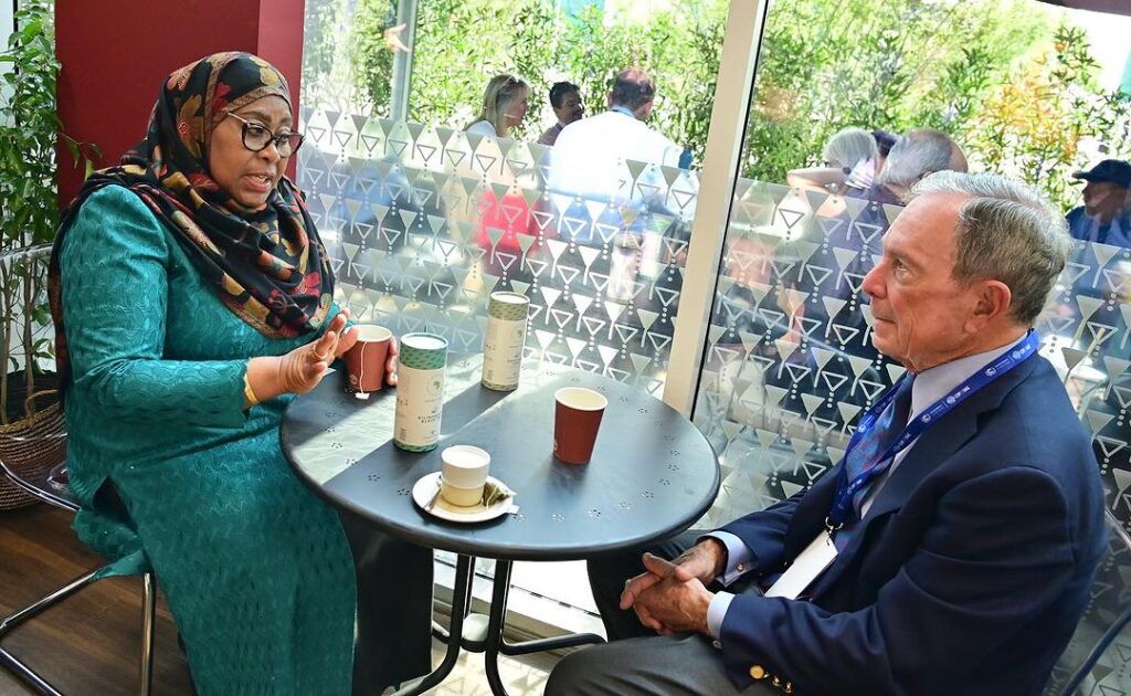 President Samia Suluhu Hassan and Michael Bloomberg Enjoy Tanzanian Tea ...
